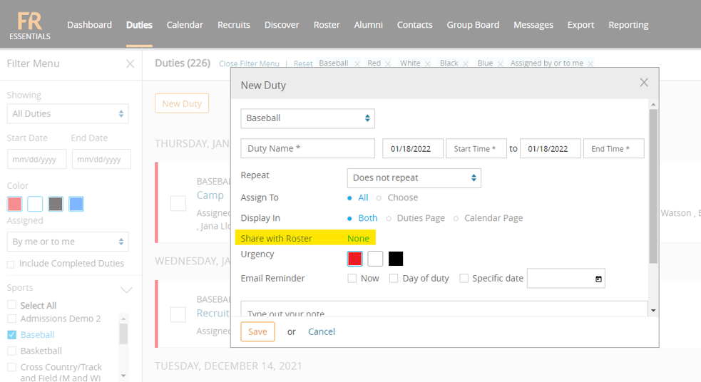 How To Share The Calendar With Roster